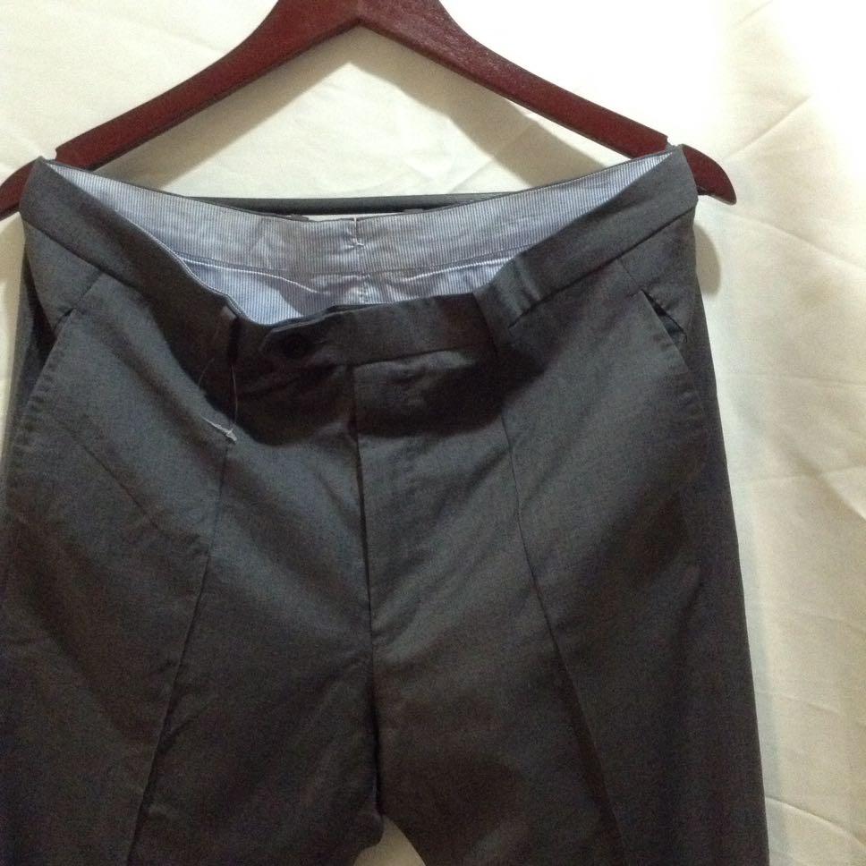 Grey slim slacks, Women's Fashion, Bottoms, Other Bottoms on Carousell