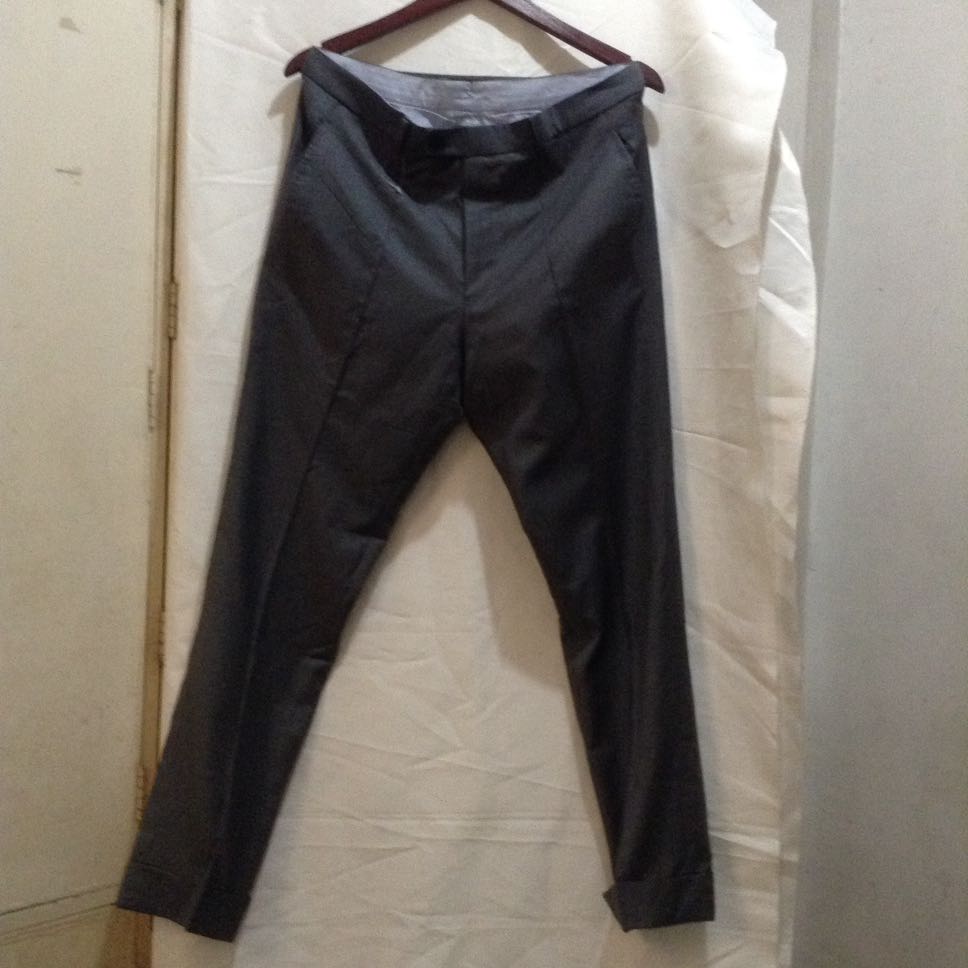 Grey slim slacks, Women's Fashion, Bottoms, Other Bottoms on Carousell