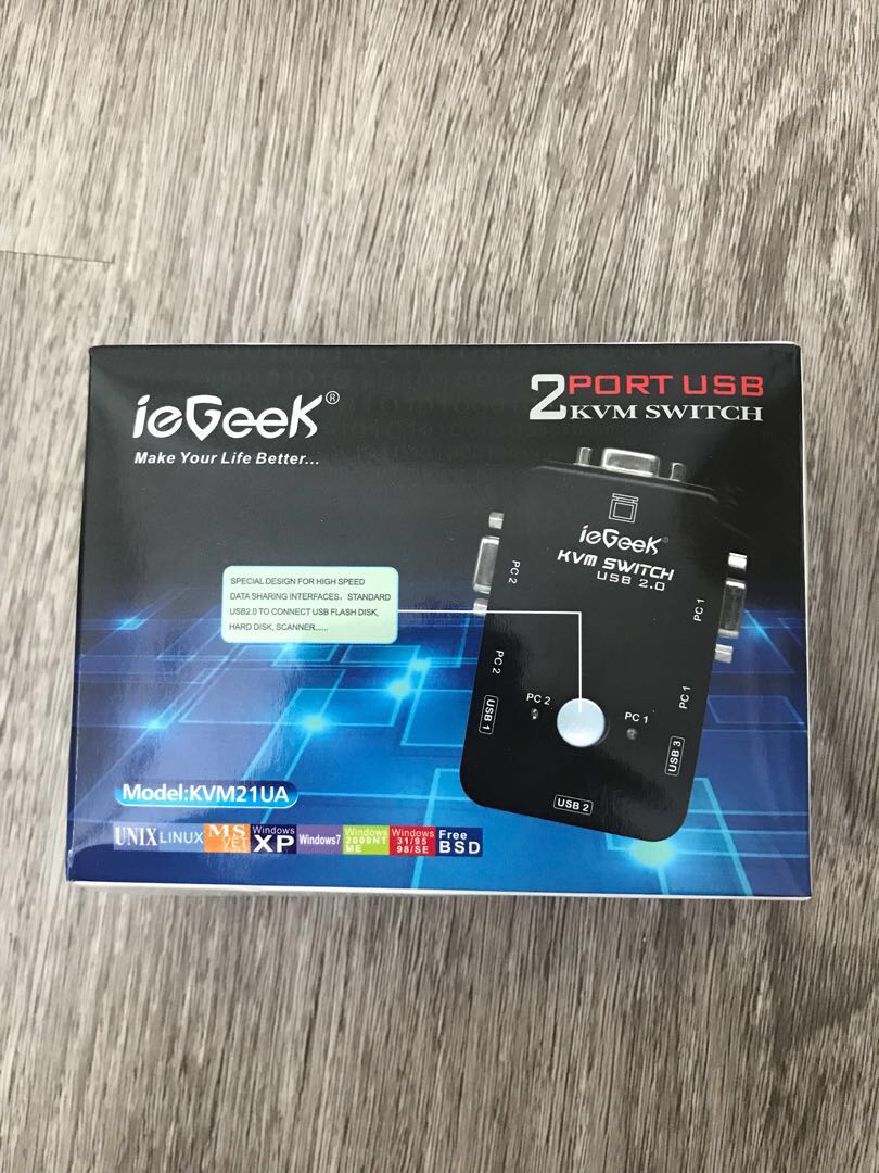 ieGeek 2 Port USB KVM Switch, Computers & Tech, Parts & Accessories ...