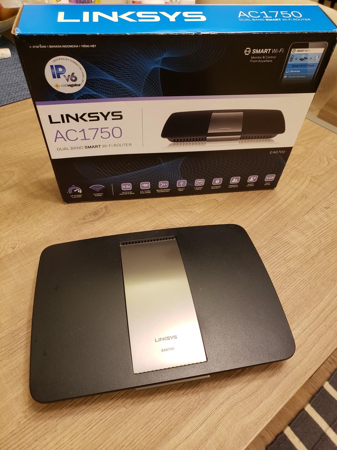 Linksys cisco EA6700 AC1750 無線路由器 雙頻2.4 GHz/5 GHz Gigabit, 電腦＆科技, 電腦周邊及 ...