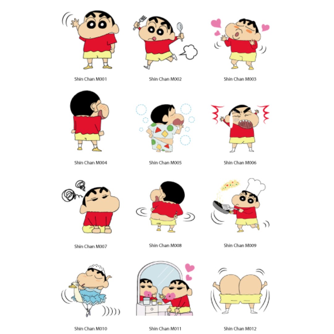 Mini Stickers - Shin Chan, Hobbies & Toys, Stationery & Craft ...