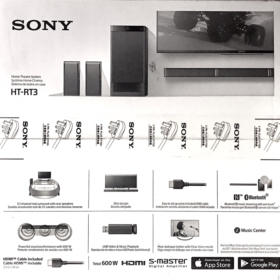 NEW SONY HT-RT3 sound bar (5.1 channel), 音響器材, Soundbar、揚聲器、藍牙喇叭、耳擴 ...