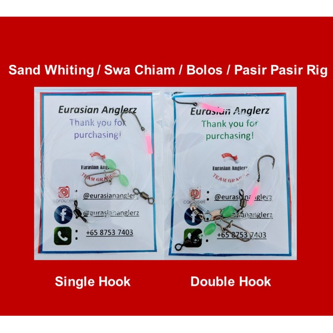 Sand Whiting Rigs (Single & Double Pack) x CAST&CATCH, Sports Equipment ...
