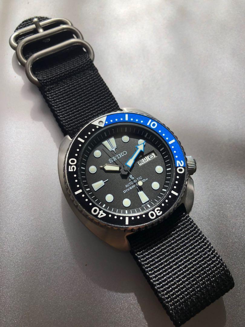 Seiko Prospex Turtle Batman SRP787, Men's Fashion, Watches ...