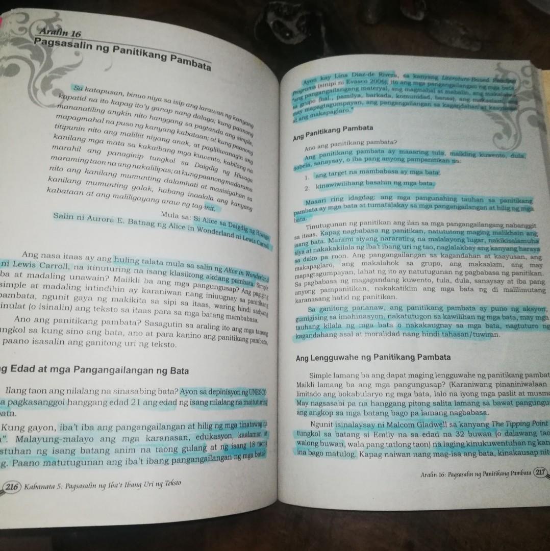 Teksbuk sa Pagsasalin, Hobbies & Toys, Books & Magazines, Children's ...