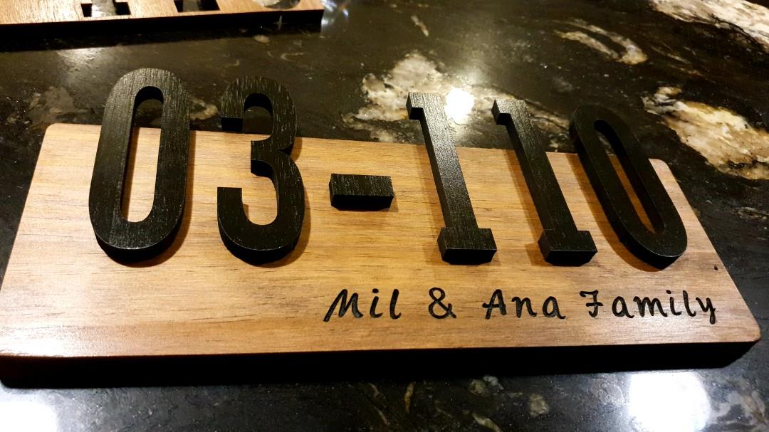 Wood Crafted House Unit Signage, Design & Craft, Handmade Craft on ...