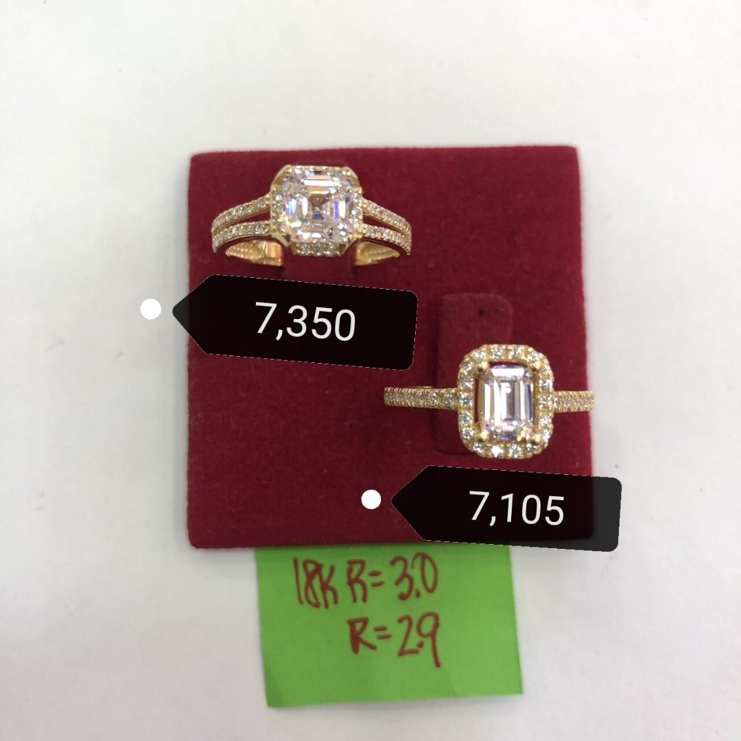 18k Saudi gold LADIES RINGS in assorted designs, Women's Fashion ...