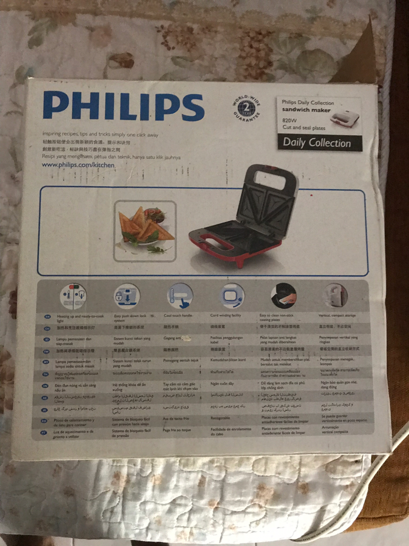 Beautiful Philips sandwich/toaster maker worth 59$ selling in 20$, TV ...