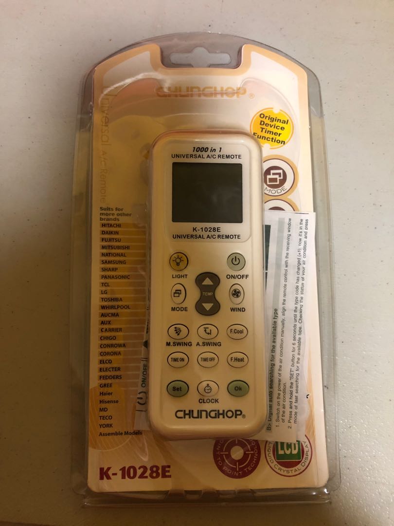 Chunghop Universal Aircond Remote Tv And Home Appliances Air