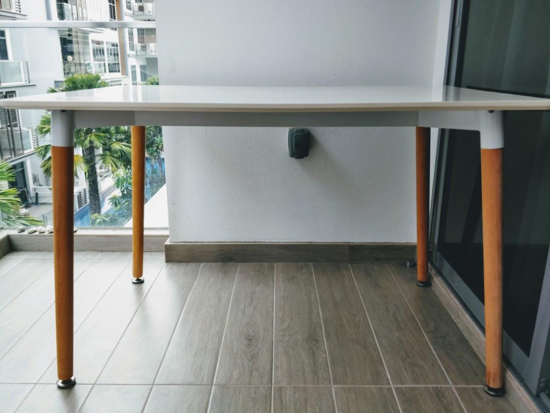 Eames style dining table - white, Furniture & Home Living, Furniture ...