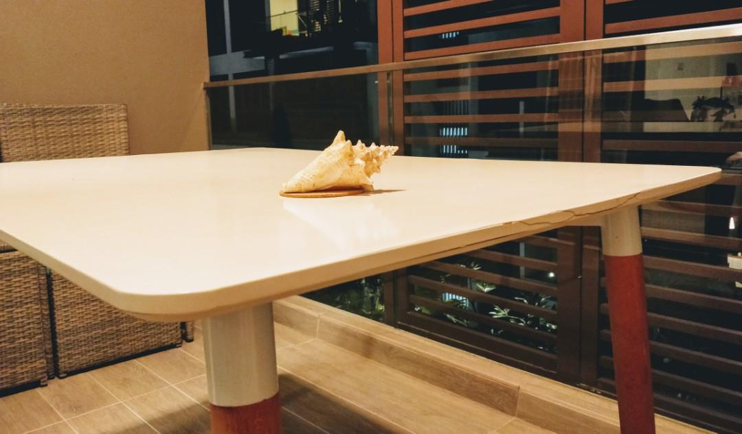 Eames style dining table - white, Furniture & Home Living, Furniture ...