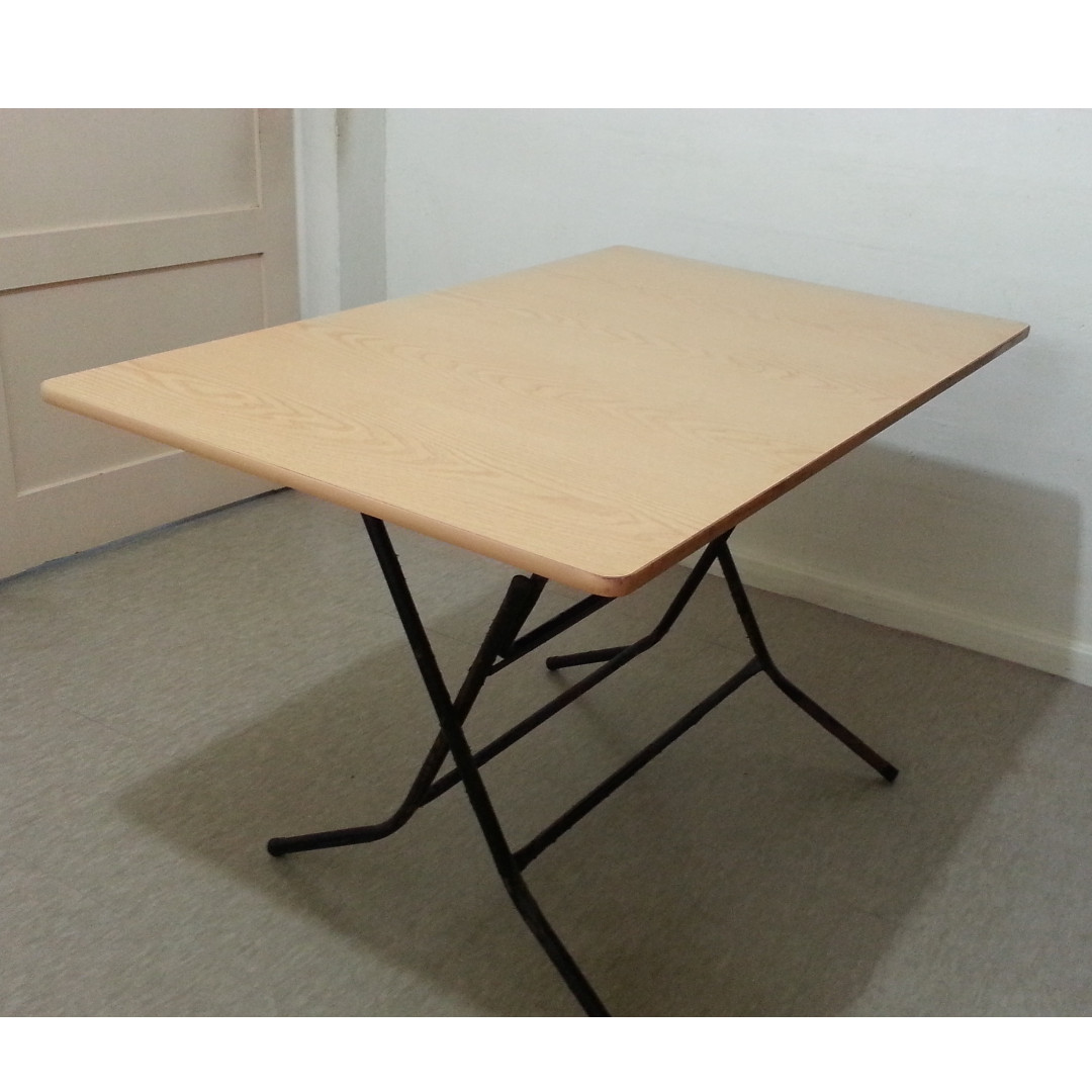 Big Wooden Folding Table, Furniture & Home Living, Furniture, Tables ...