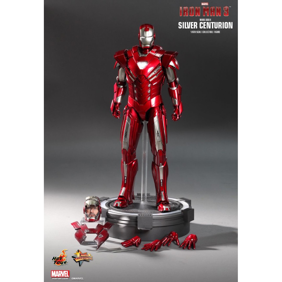 Hot Toys Iron Man 3 Silver Centurion MK33 MMS 213, Hobbies & Toys, Toys ...