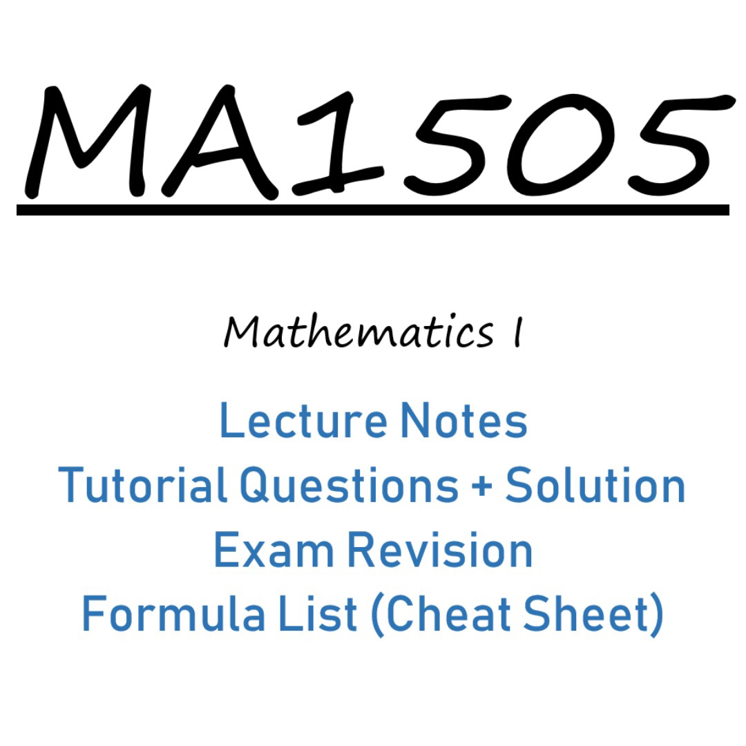 MA1505: Mathematics I, Hobbies & Toys, Books & Magazines, Assessment ...