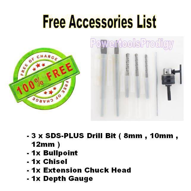 [NEW] AXM ELECTRIC ROTARY HAMMER DRILL, Furniture & Home Living, Home ...