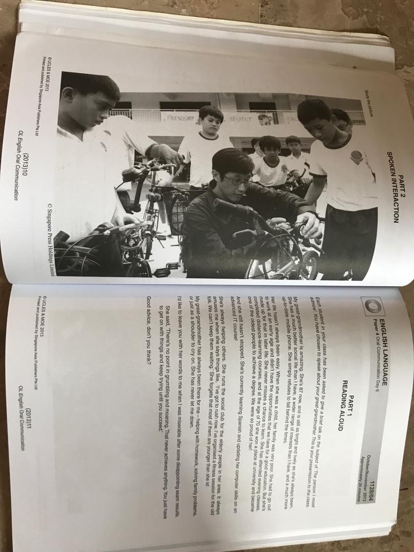 O level English Oral Communication reading aloud and spoken interaction ...