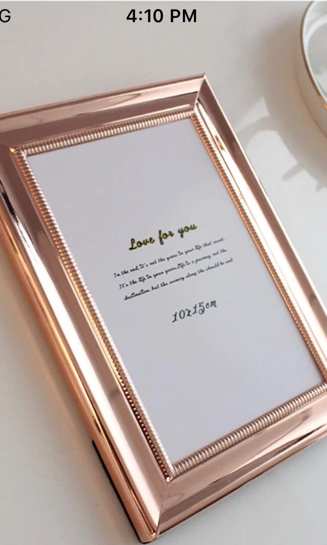 Rose gold photo frame, Everything Else on Carousell