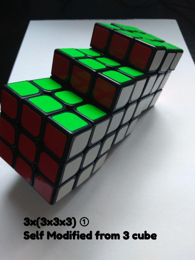 Self modified Cube 3 x 3 x 3, Hobbies & Toys, Toys & Games on Carousell
