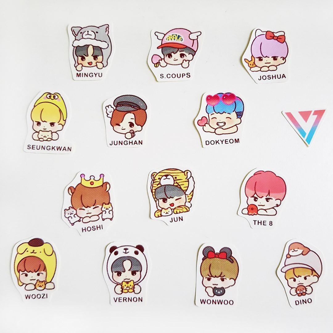 Seventeen Chibi Kpop Stickers, Hobbies & Toys, Memorabilia ...