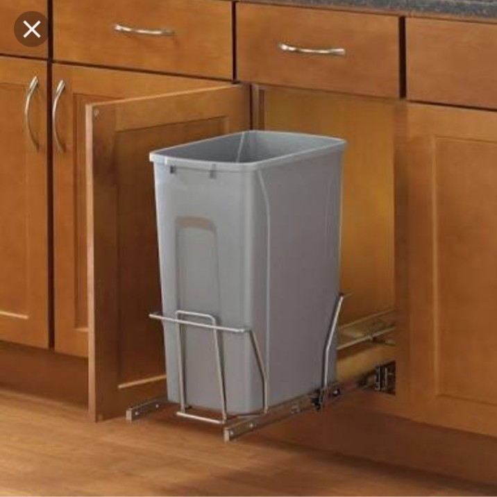 Slide out single trash bin set US on Carousell