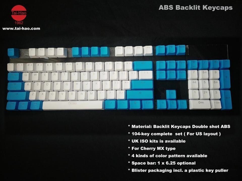 Tai Hao ABS Backlit Keycap Rose White and Rain Drop (For 60% Keyboard ...