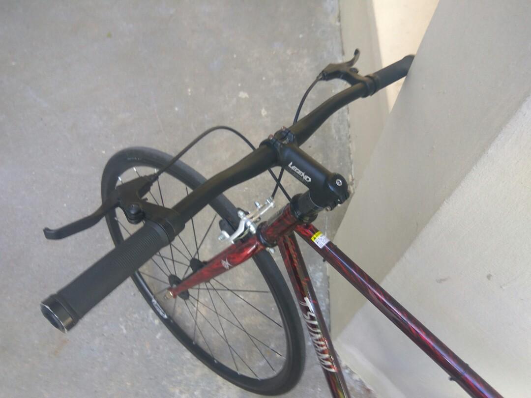 Tsunami snm 4130 red fixie full bike selling for friend, Sports ...