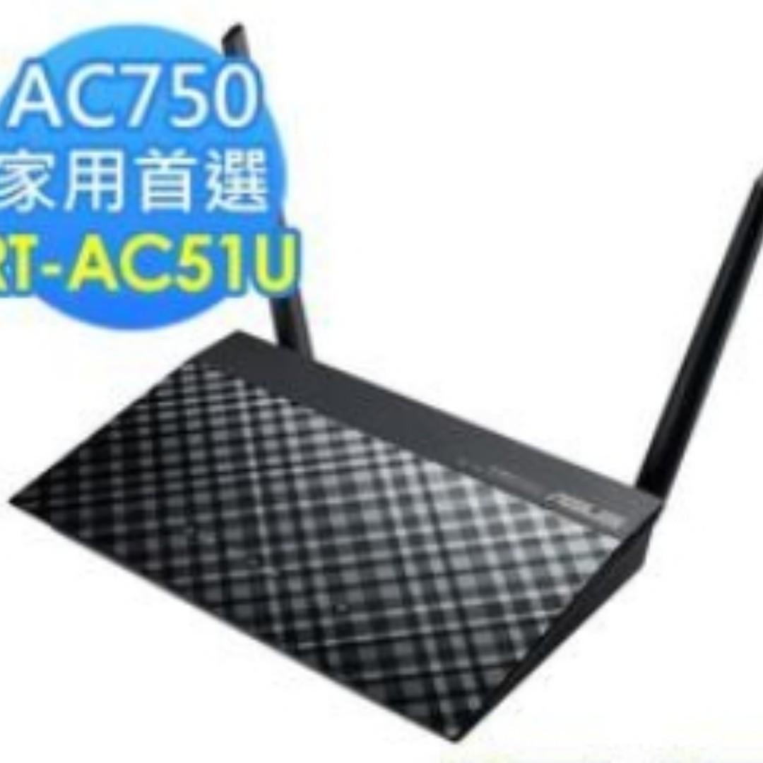 原廠公司貨 ASUS 華碩 RT-AC51U 雙頻AC750無線路由器(5dbi二支天線), 電視及其他電器 , 轉換器及插頭在旋轉拍賣