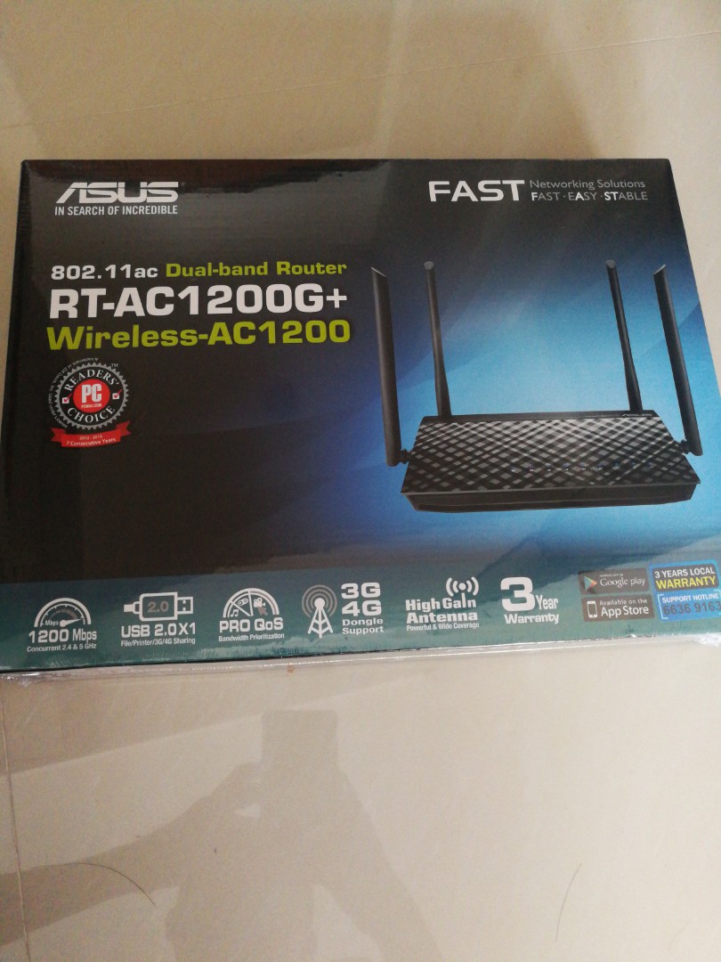 Asus wireless router AC 1200, Computers & Tech, Parts & Accessories ...