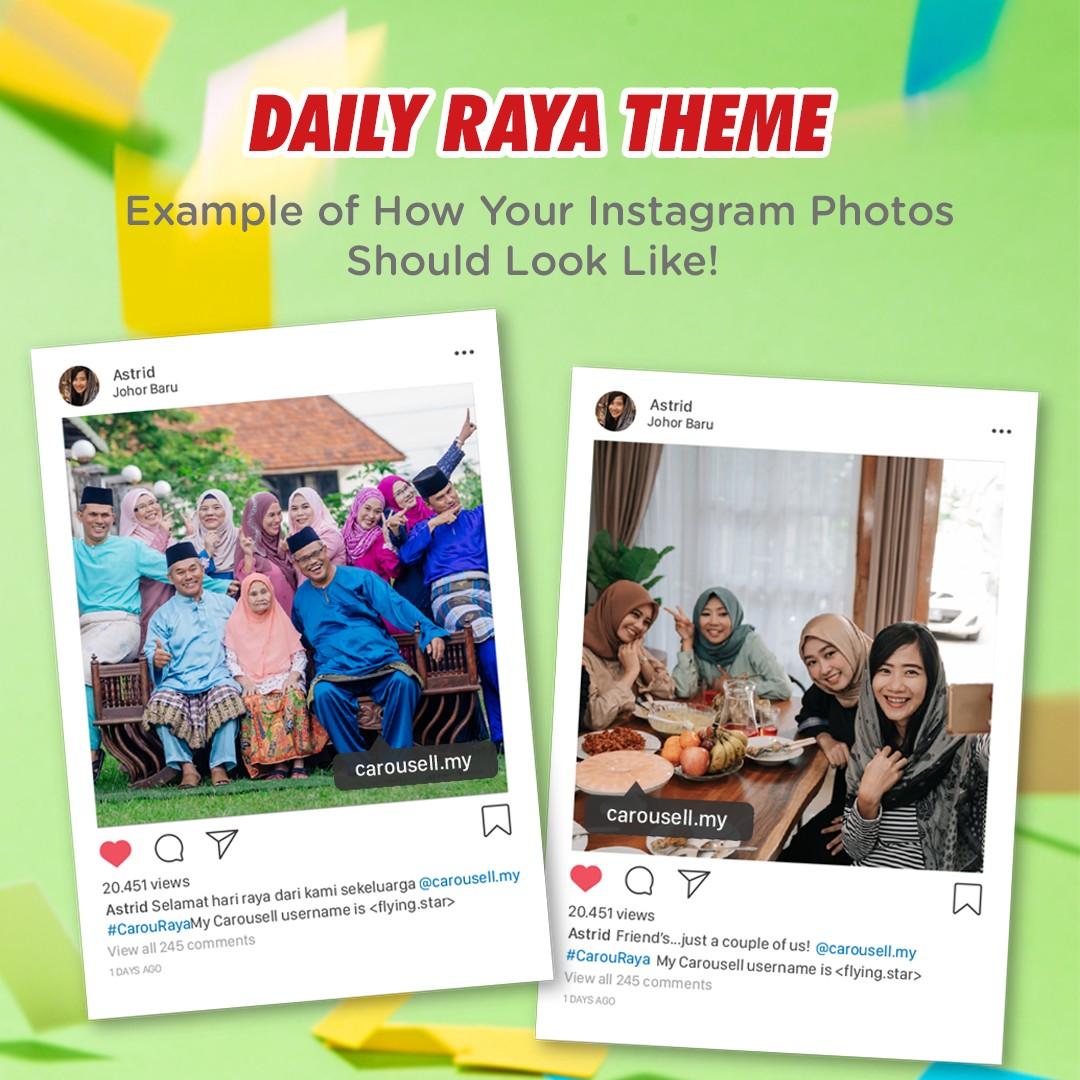 Daily Raya Theme 1 - Raya With Family #CarouRaya, Community on Carousell
