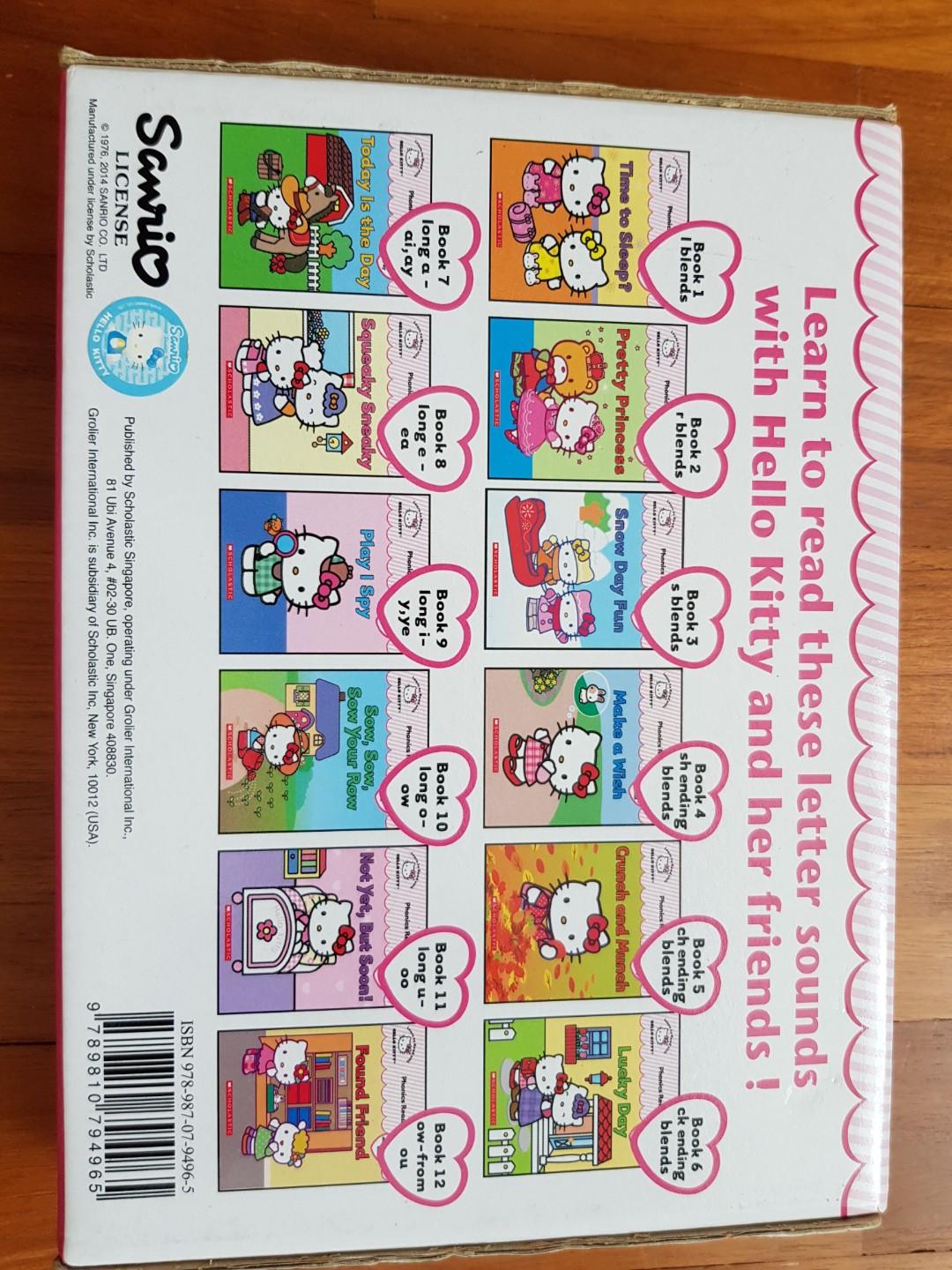 Hello Kitty Phonics 12 books reading program, Hobbies & Toys, Books ...