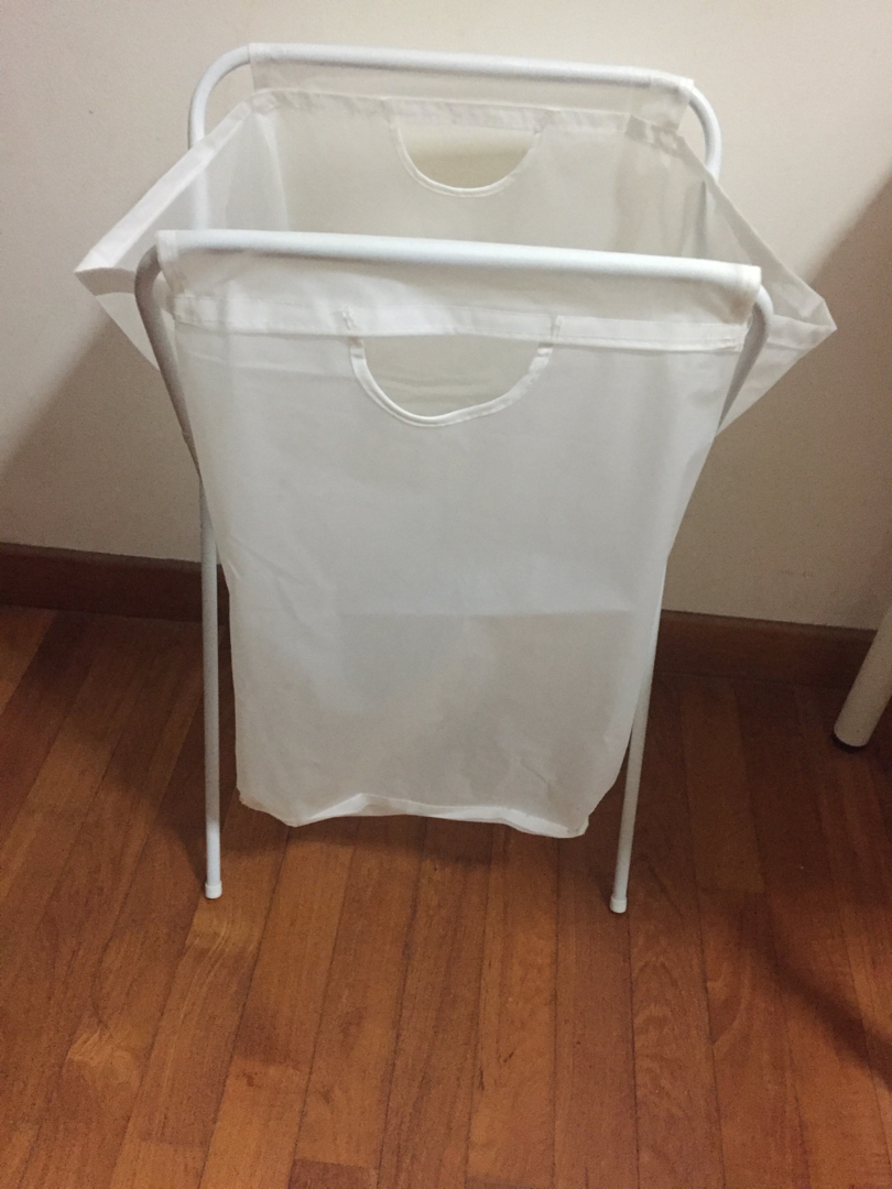 Ikea Laundry Basket with wite stand 70L, Furniture & Home Living ...