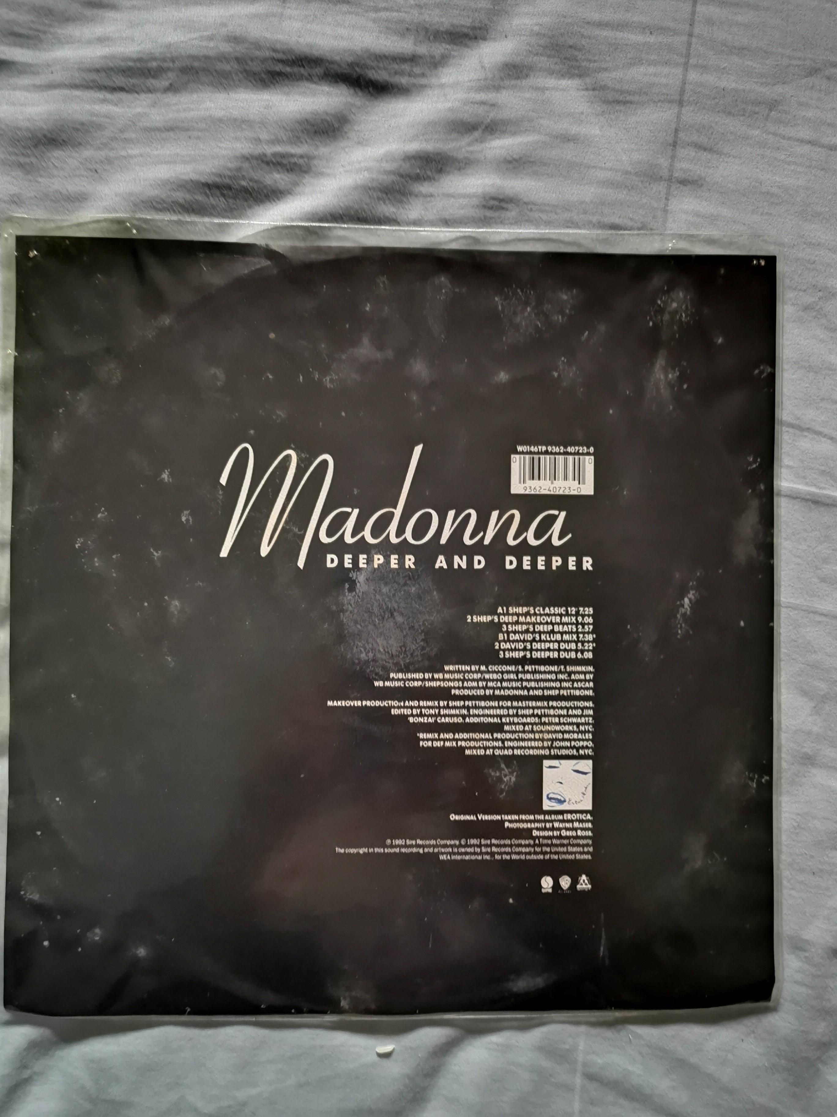 Madonna Deeper And Deeper Picture Disc, Hobbies & Toys, Music & Media ...