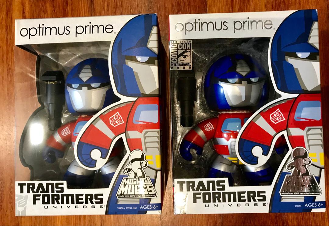 Transformers Mighty Muggs Optimus Prime Standard and SDCC versions ...