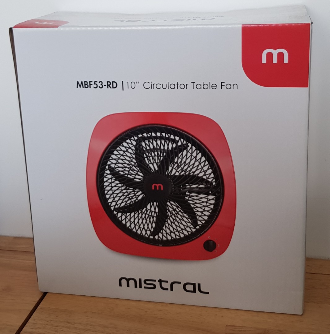 Mistral Box Fan MBF53-RD, Furniture & Home Living, Lighting & Fans ...