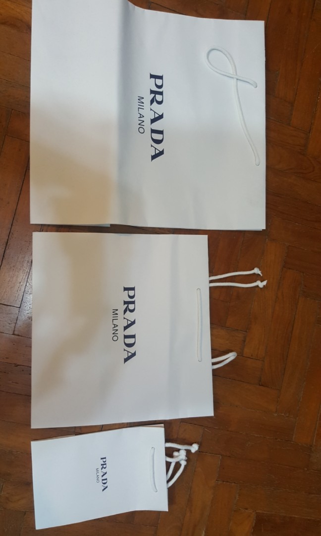 Prada Paper bags, Luxury, Bags & Wallets on Carousell