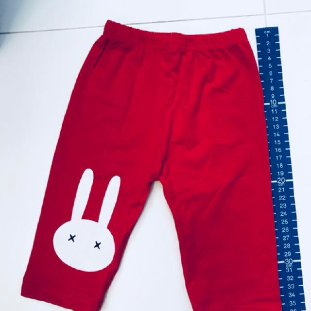 Rabbit Pants (Red), Babies & Kids, Babies & Kids Fashion on Carousell