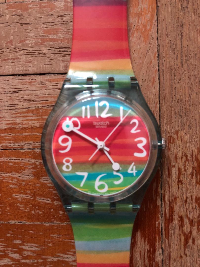 Rainbow swatch watch, Women's Fashion, Watches & Accessories, Watches ...