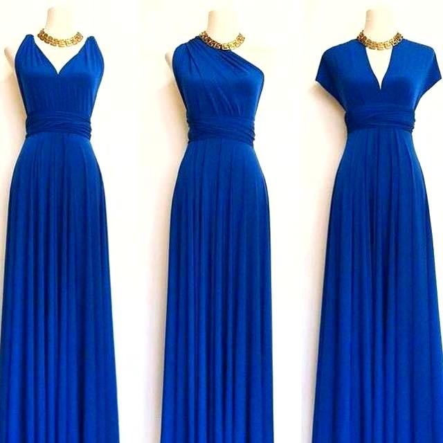 Royal Blue Infinity Dress - Silky touch, Women's Fashion, Dresses ...