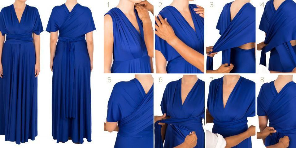 Royal Blue Infinity Dress - Silky touch, Women's Fashion, Dresses ...