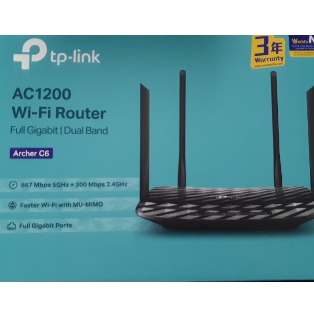 tp link AC1200 wifi router, 電腦＆科技, 電腦周邊及配件, Wifi及上網相關產品 - Carousell