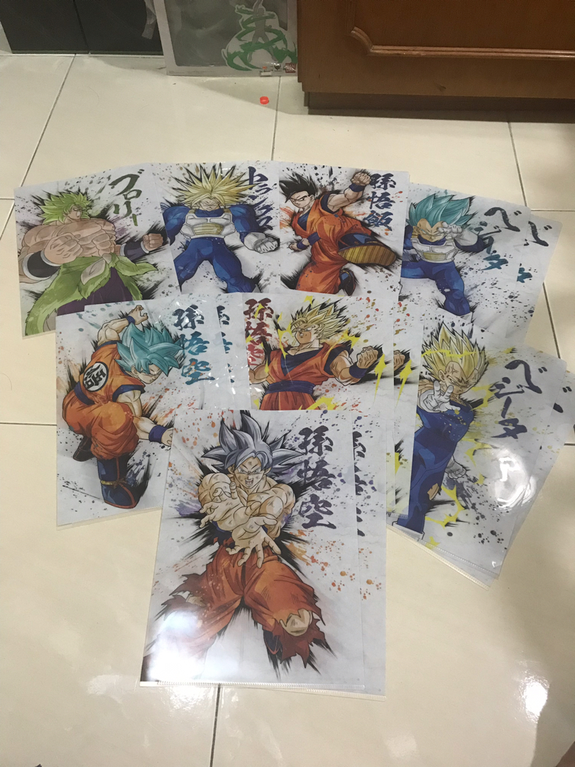 Dragon Ball Characters A4 Folder Goku, Vegeta, Trunks, Gohan,Broly each ...