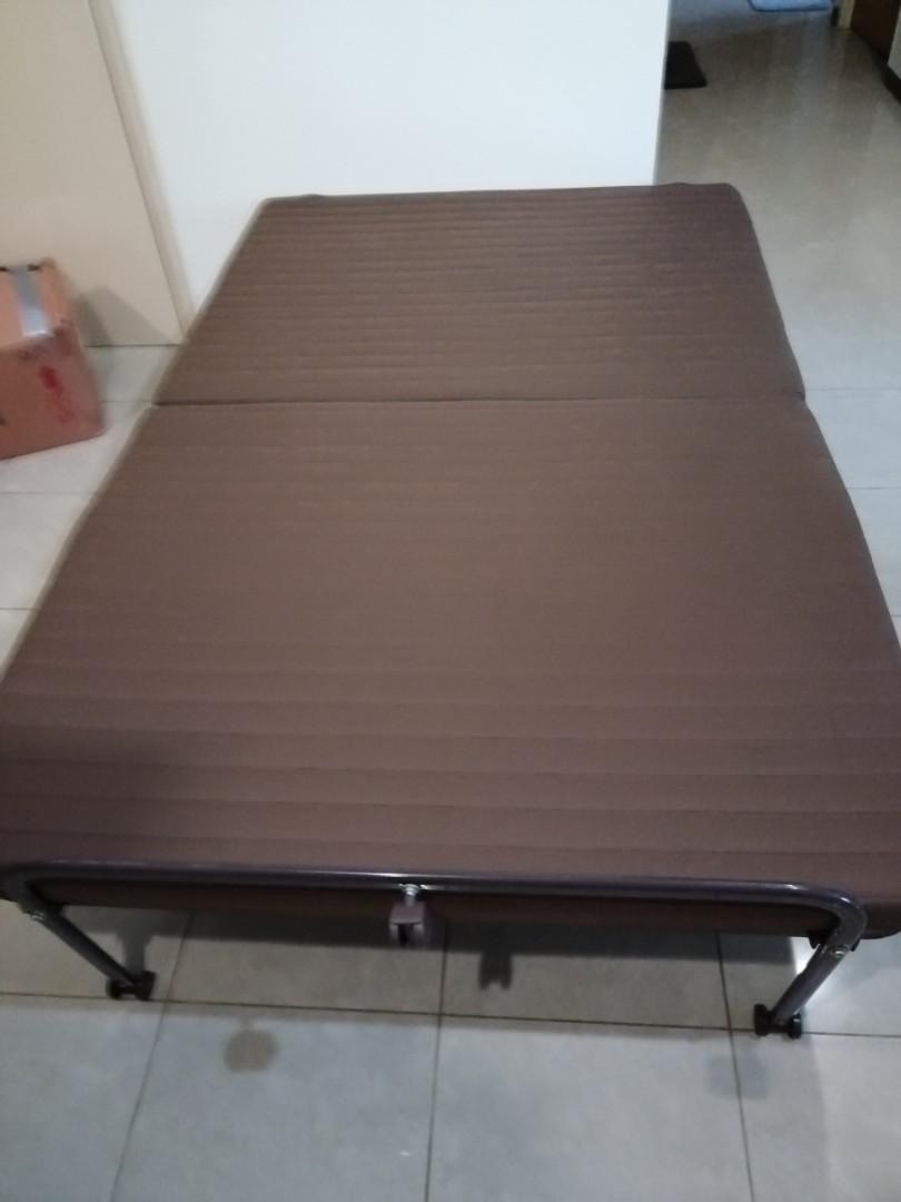 Foldable super single bed, Furniture, Beds & Mattresses on Carousell