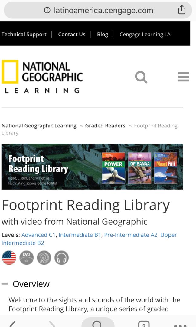Footprint Reading Library with video from National Geographic Level A2, Hobbies & Toys, Books ...