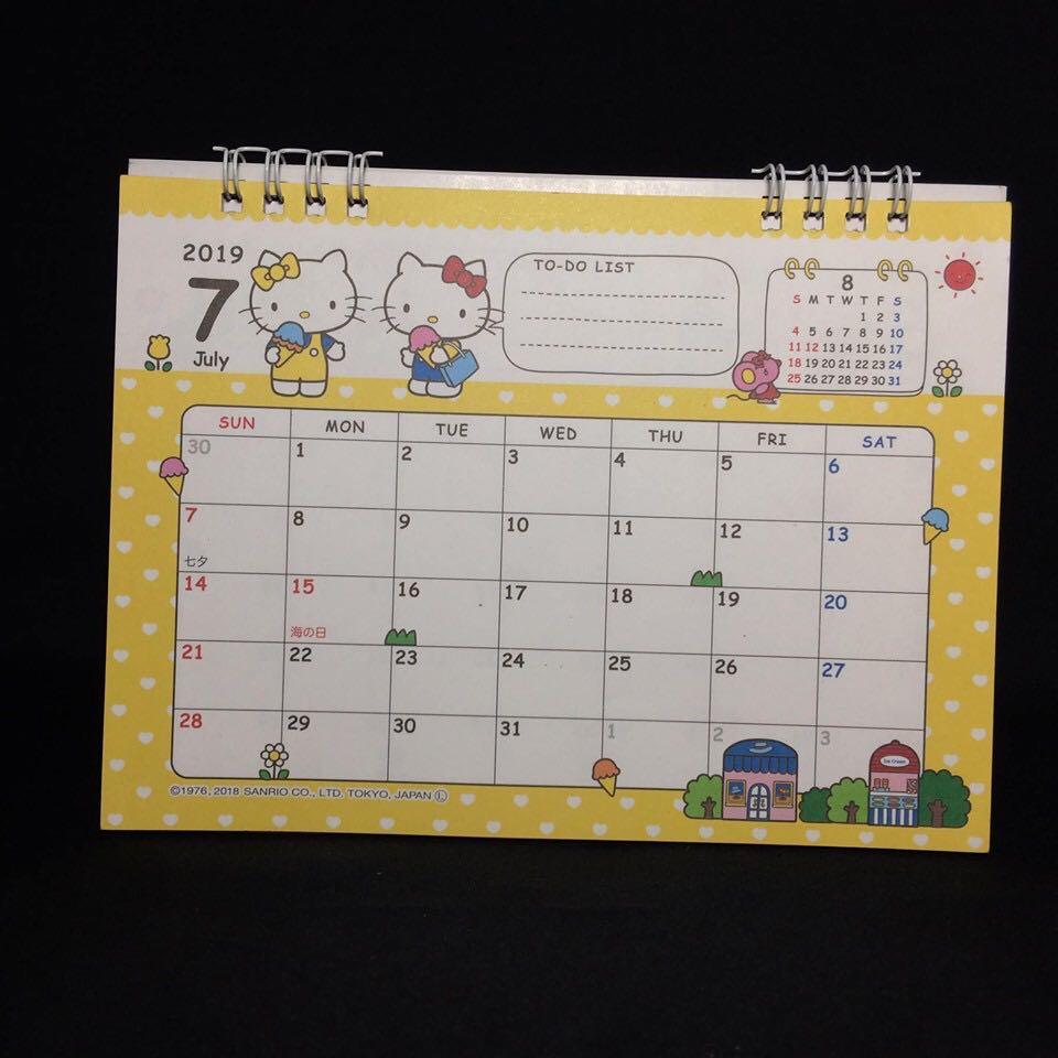 Hello Kitty 2019 desktop calendar, Hobbies & Toys, Stationary & Craft ...