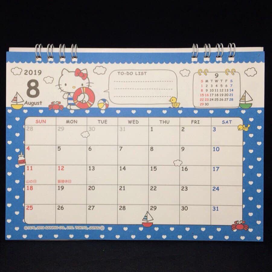 Hello Kitty 2019 desktop calendar, Hobbies & Toys, Stationary & Craft ...