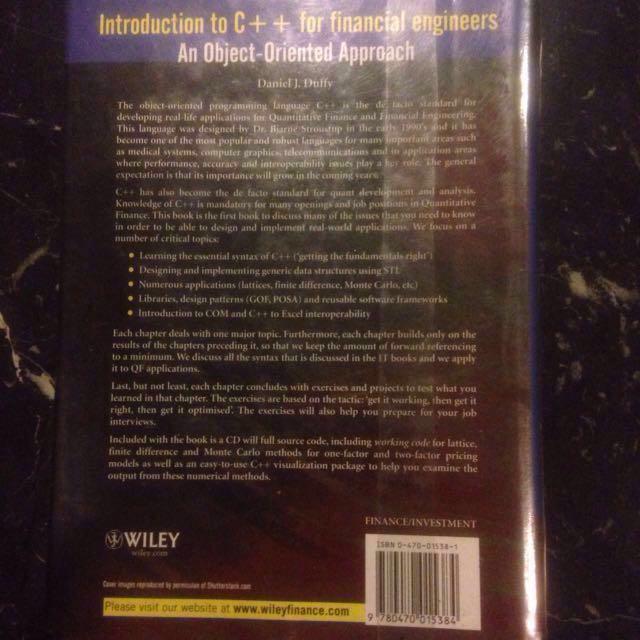 Introduction to C++ for Financial Engineers - An Object Oriented Approach by Daniel J. Duffy ...
