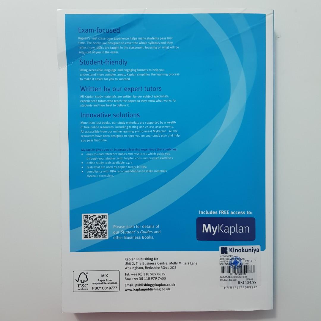 KAPLAN ACCA Advanced Performance Management (APM) Study Text # ... KAPLAN ACCA Advanced Performance Management (APM) Study Text # ...
