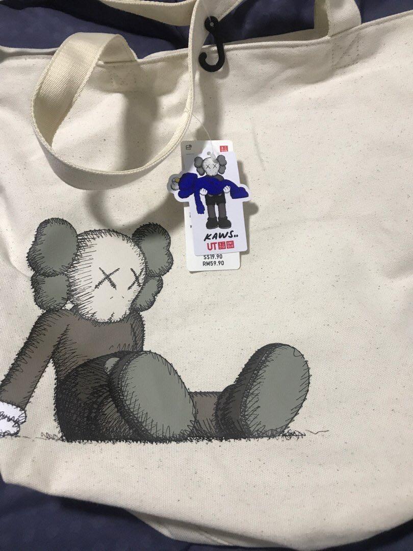 KAWS TOTE BAG, Men's Fashion, Bags, Sling Bags on Carousell