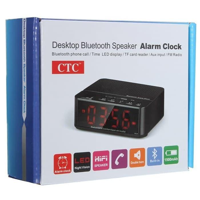 Speaker Mini Bluetooth + Radio FM + Alarm Jam Meja digital Wireless ...