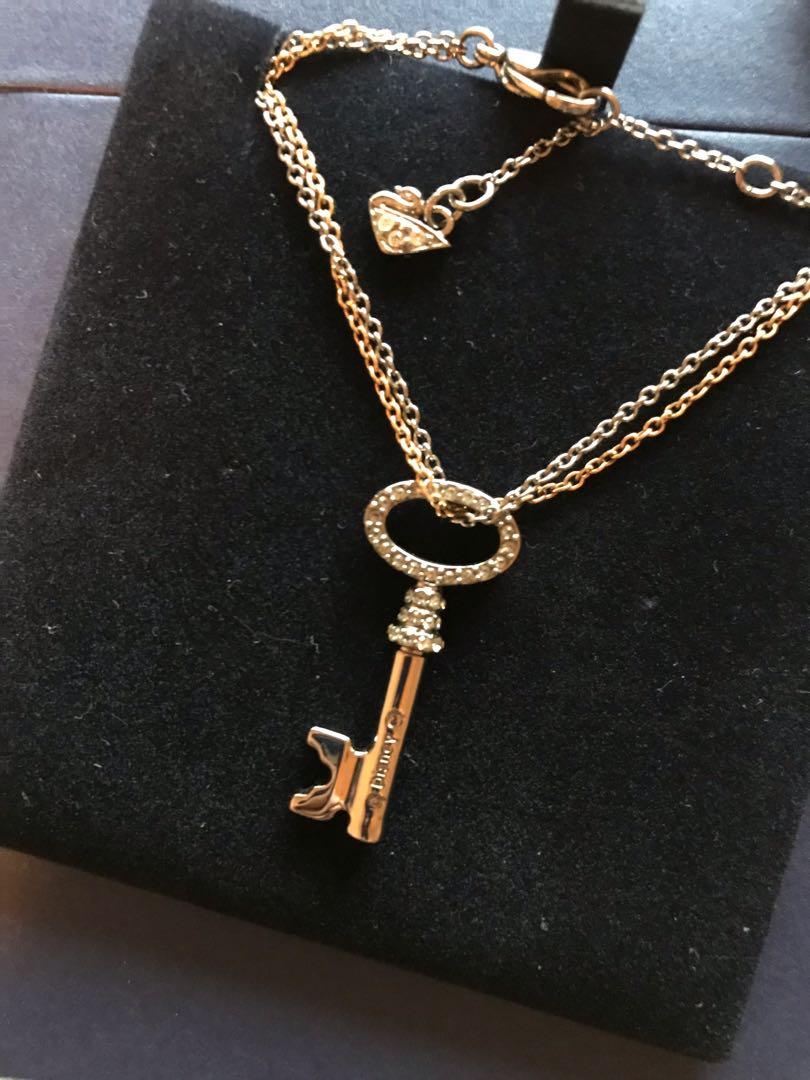 Swarovski Disney Alice in Wonderland Key Necklace, Women's Fashion ...